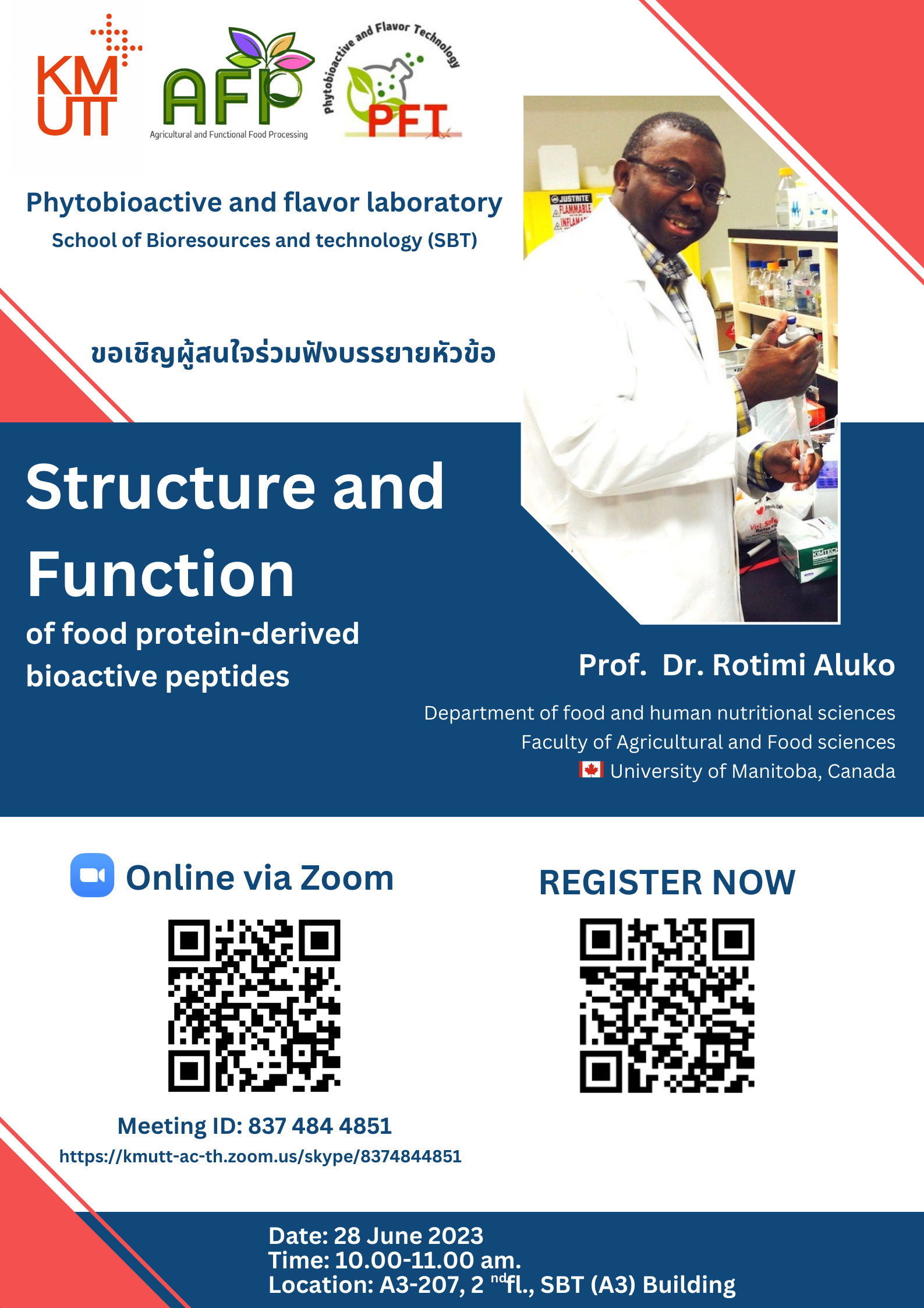 AFP and PFT invite to listen to a lecture topic “Structure and Function ...